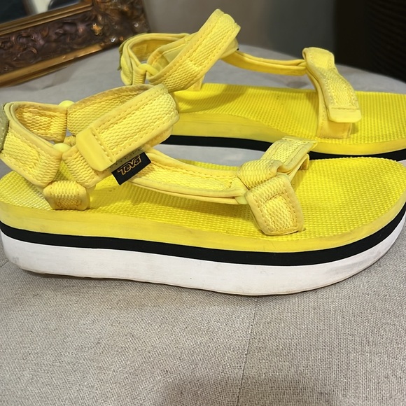 Teva | Shoes | Teva Flatform Universal Mesh Sandal Yellow Size 8 | Poshmark